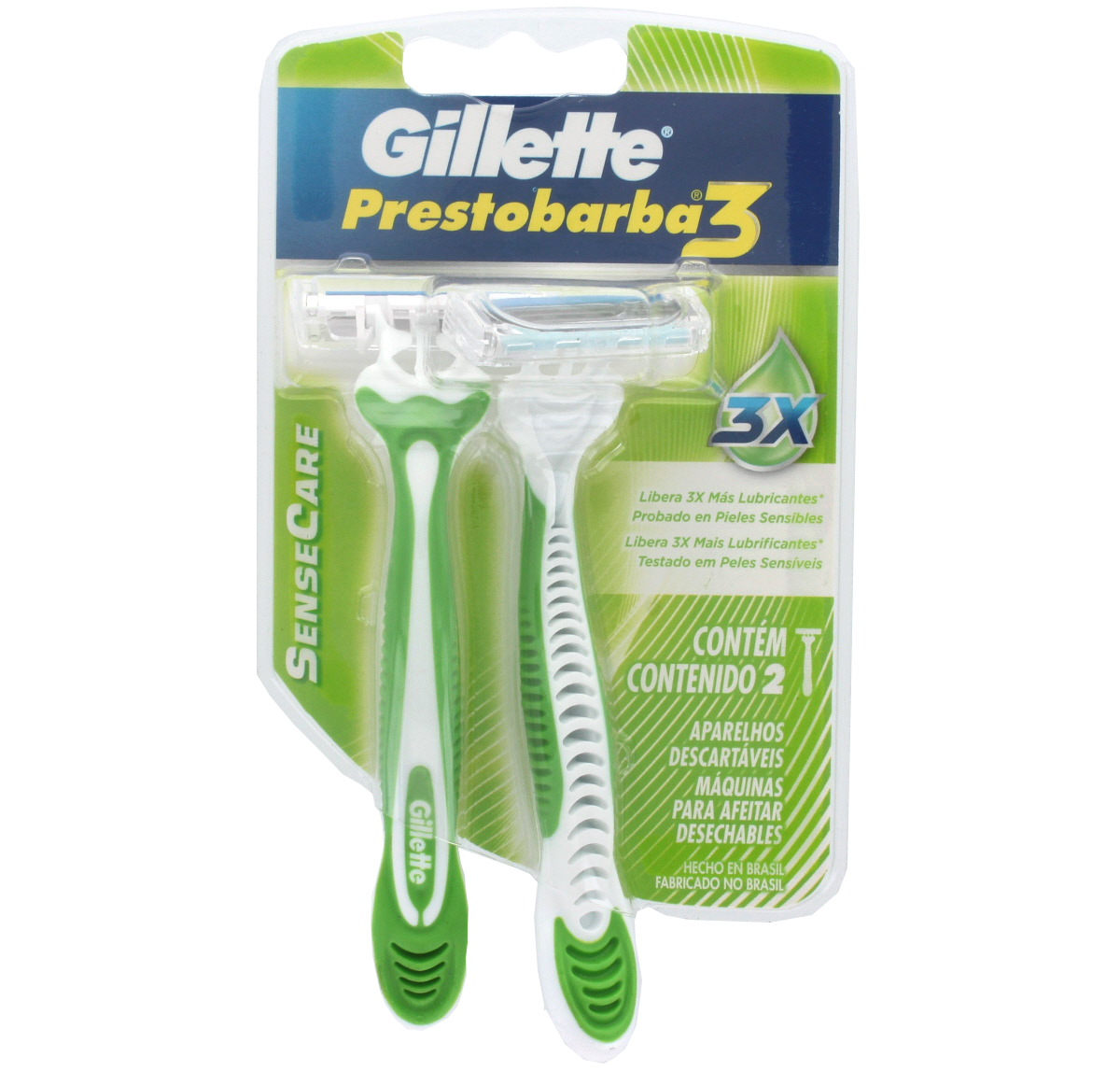 Gillette Prestobarba 3 Aparelho de Barbear SenseCare 2 Aparelhos ...