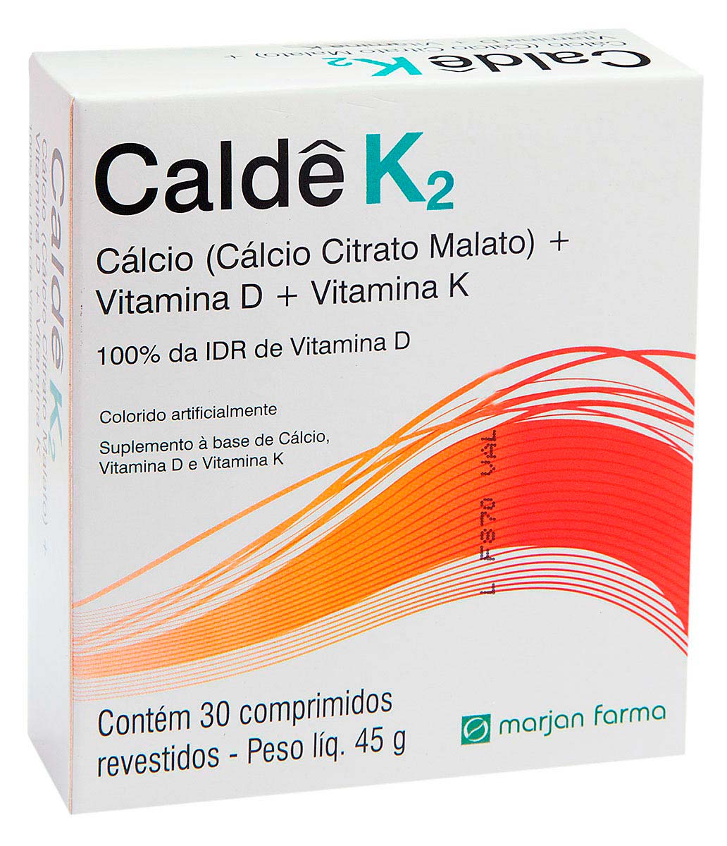 Suplemento Vitamínico Caldê K2 com 30 comprimidos | Droga Raia
