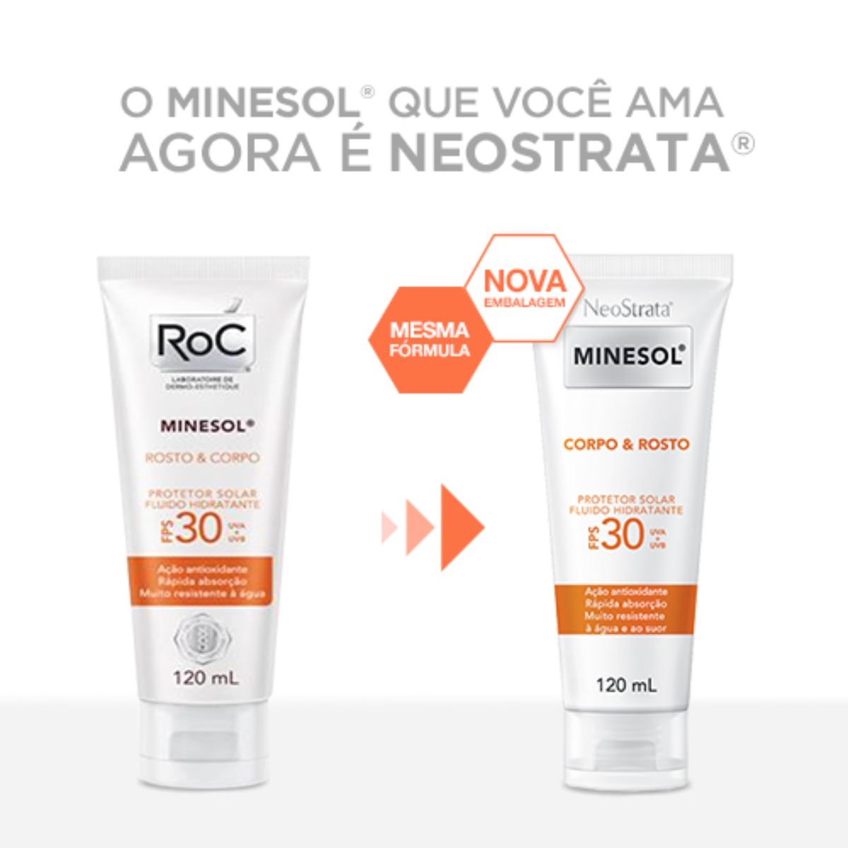 Protetor Solar Fluido Hidratante NeoStrata Minesol Corpo & Rosto FPS30 ...