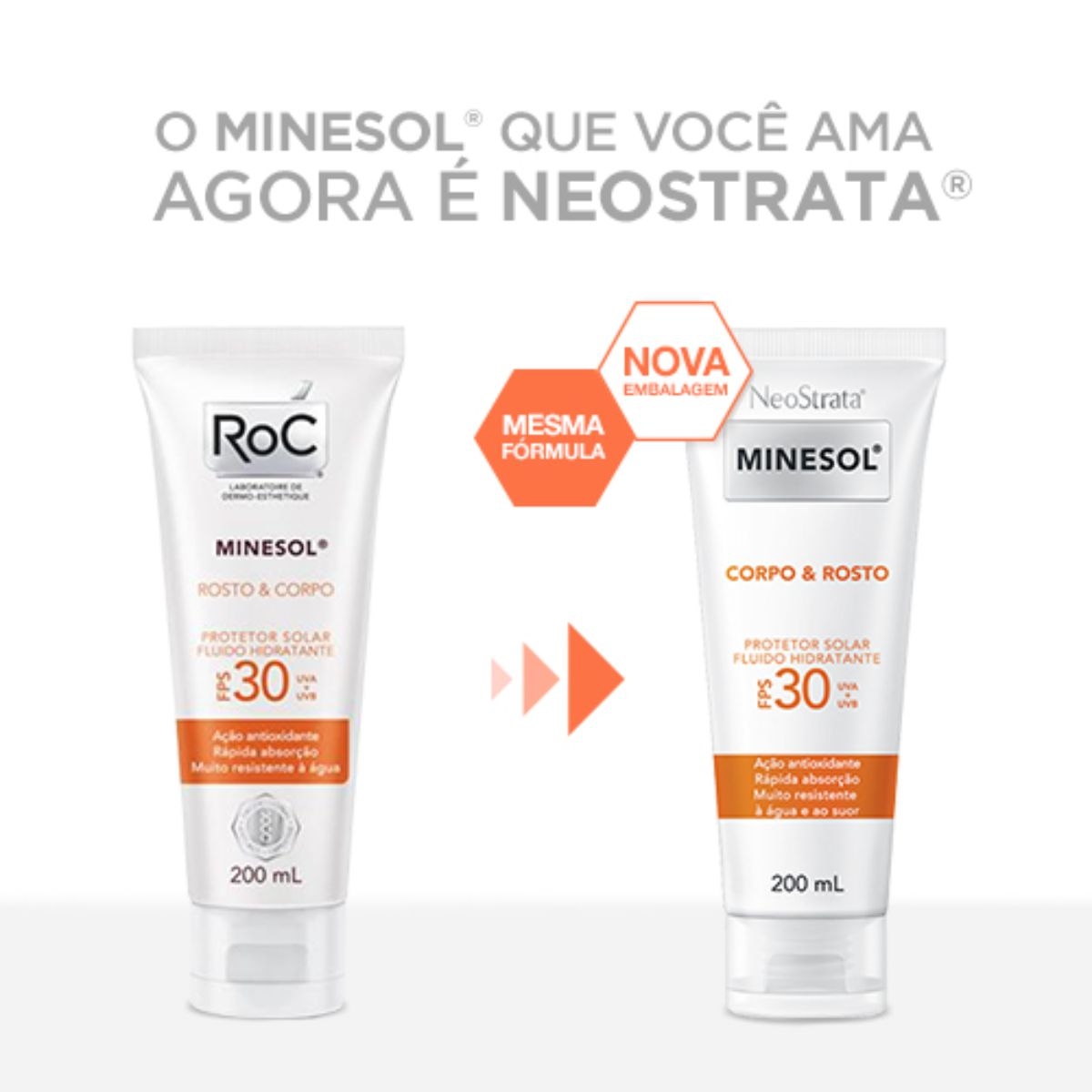 Protetor Solar Fluido Hidratante NeoStrata Minesol Corpo & Rosto FPS30 ...