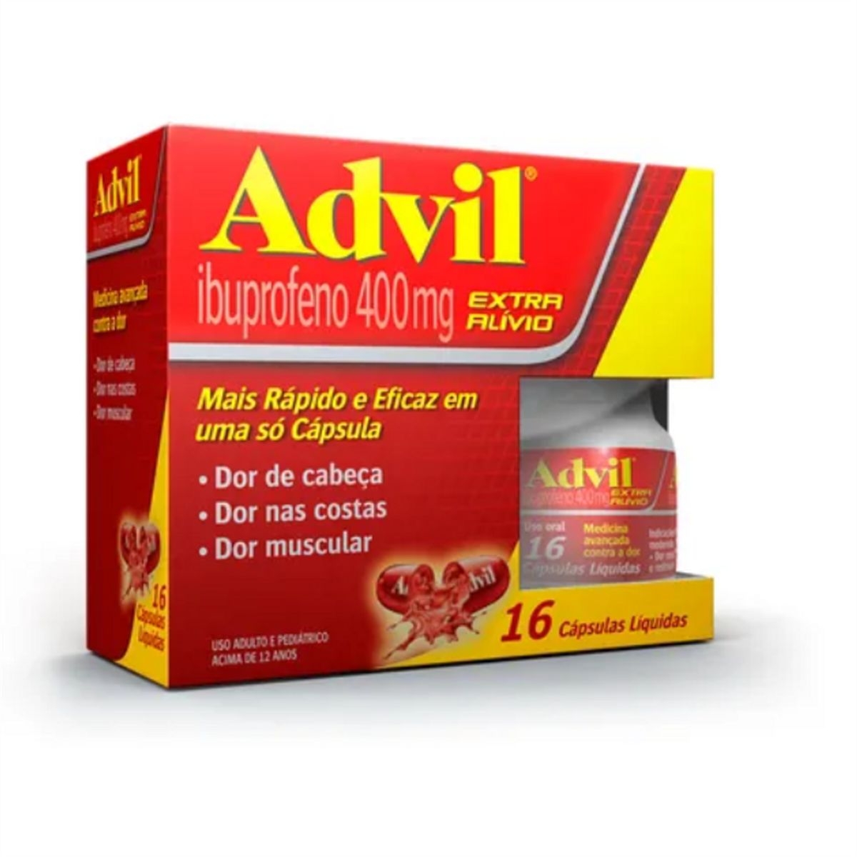 Advil 400mg com 16 Cápsulas | Droga Raia