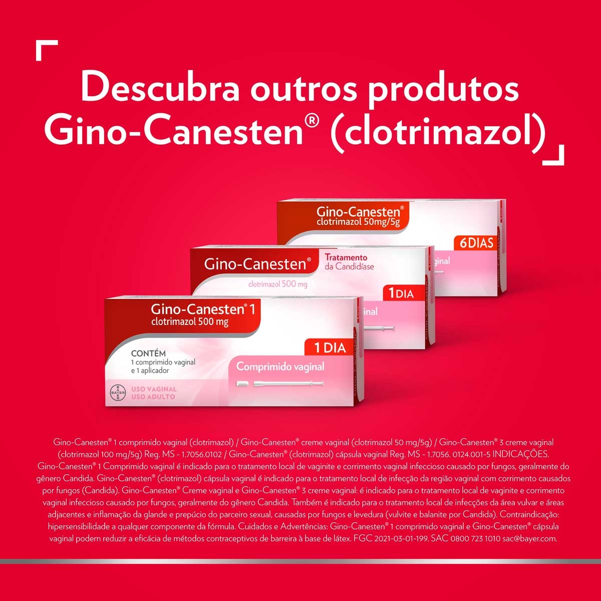 Gino-Canesten 3 Creme Vaginal: Preço e para que serve | Droga Raia