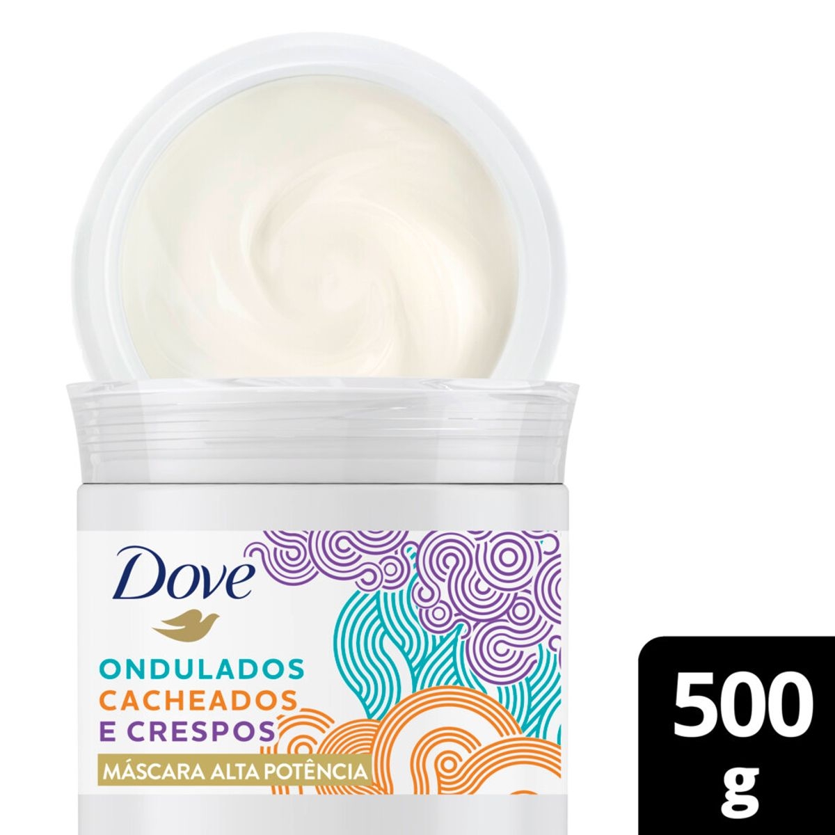 Máscara Dove para Cabelos Ondulados, Cacheados e Crespos Pote 500g ...