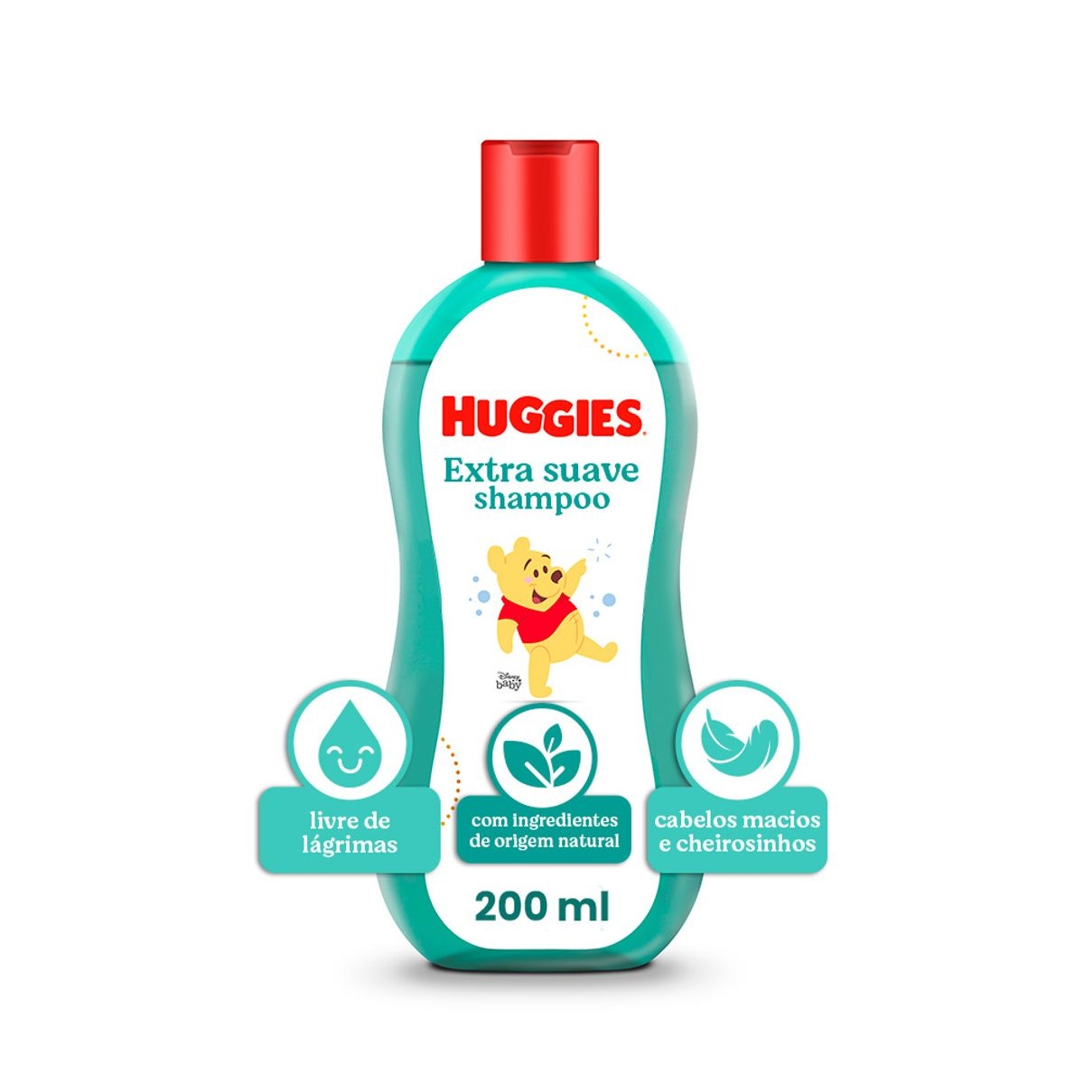 Shampoo Infantil Huggies Extra Suave com 200ml | Droga Raia