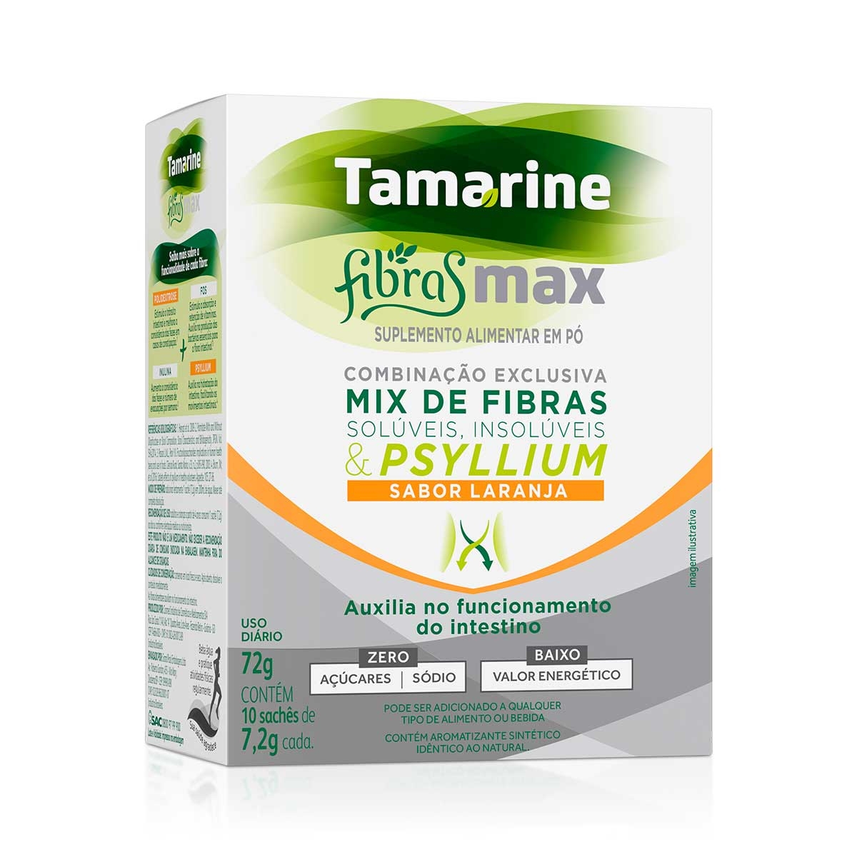 Tamarine Fibras Max em Pó Sabor Laranja 10 sachês - Preço exclusivo ...