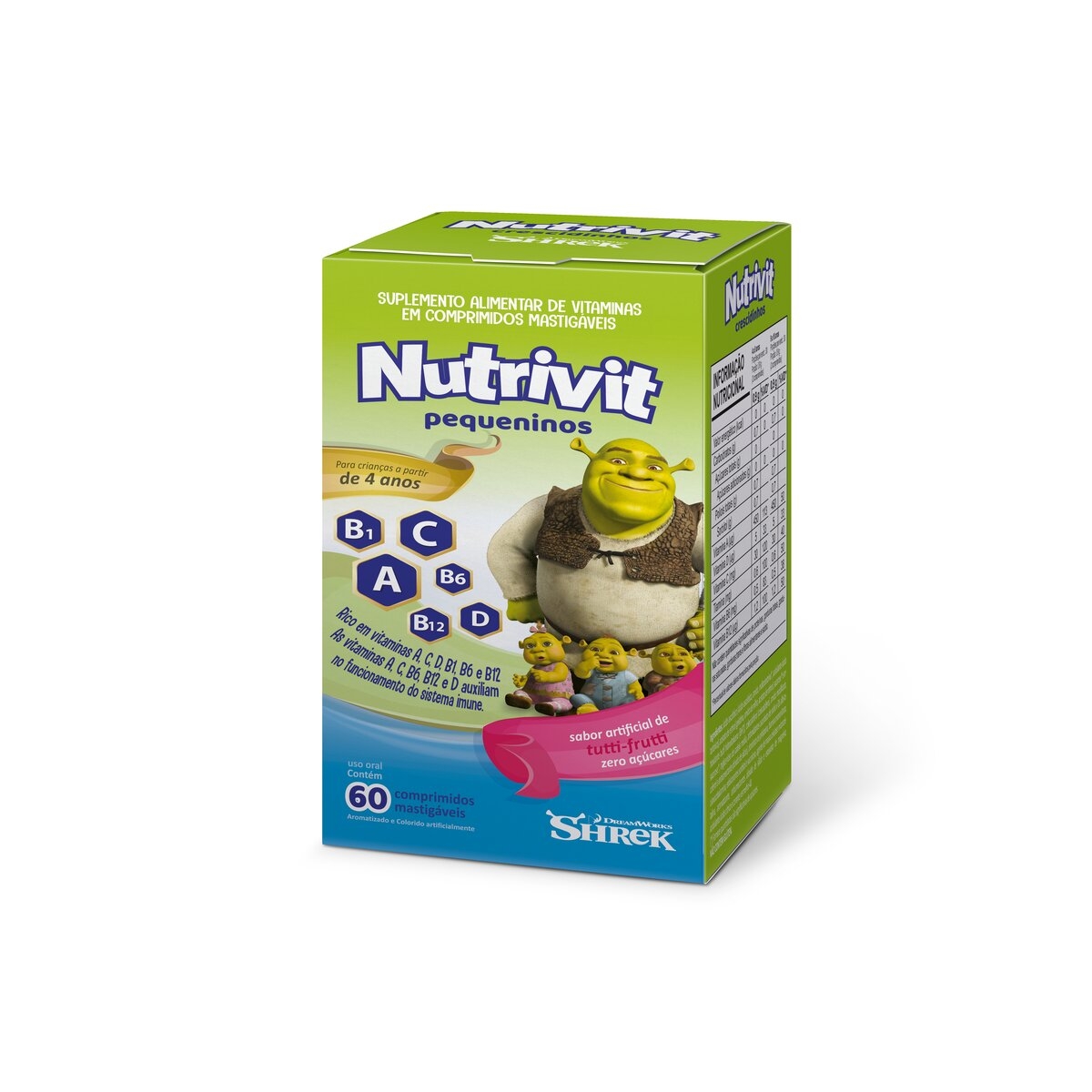 Nutrivit Pequeninos Sabor Tutti-Frutti 60 comprimidos mastigáveis ...