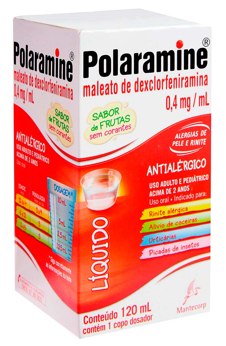 Polaramine 0,4mg 120ml Solução Oral Hypera | Droga Raia