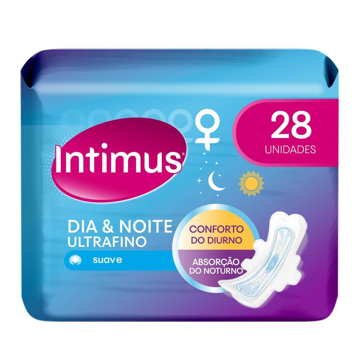 Absorvente Intimus Dia & Noite Ultrafino Cobertura Suave com Abas com ...