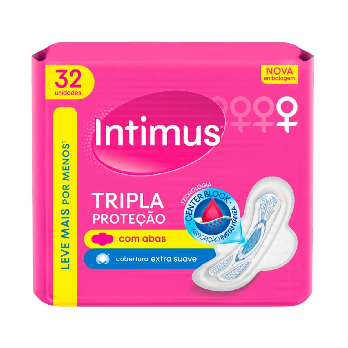 Absorvente Intimus Tripla Proteção Cobertura Extra Suave Com Abas com ...