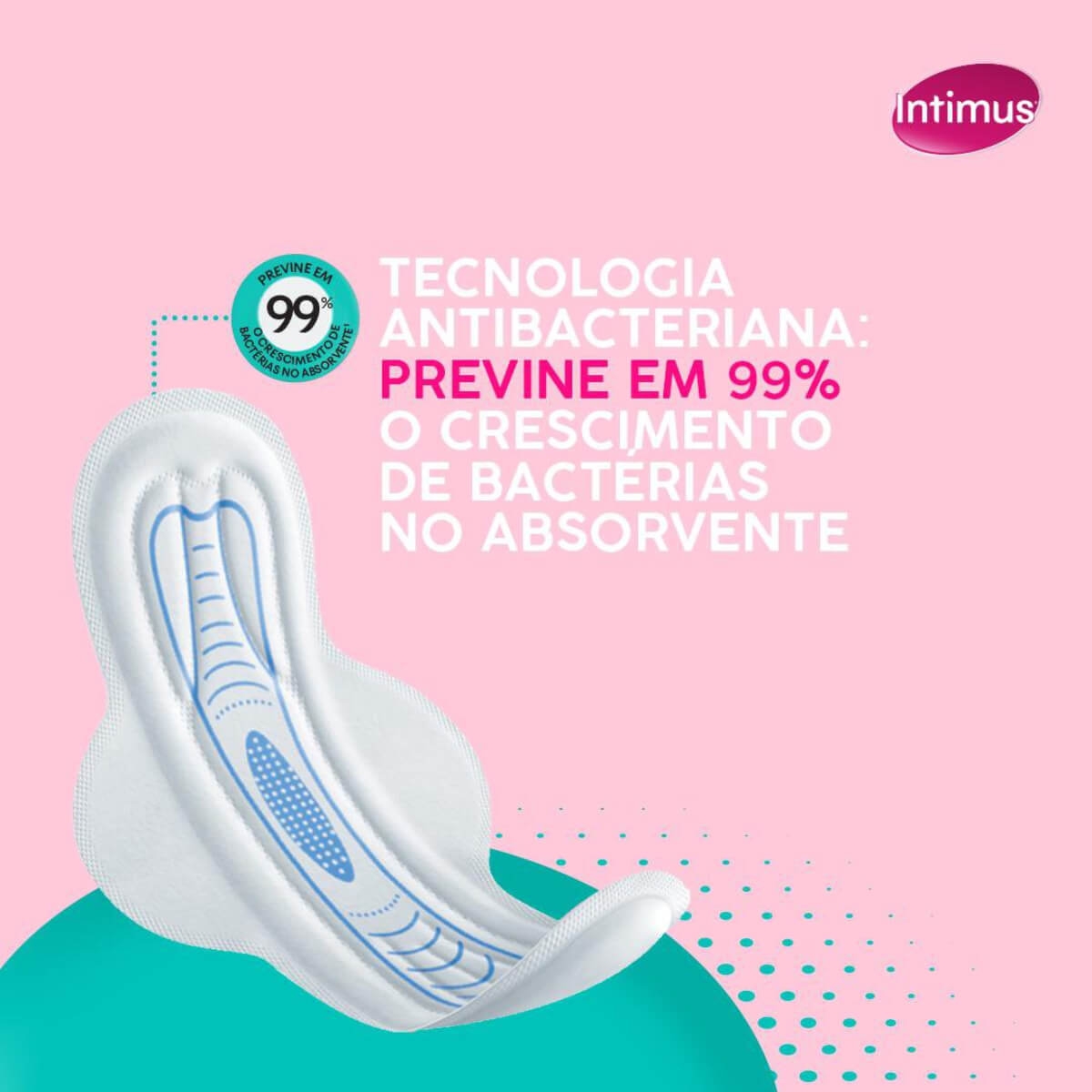 Absorvente Intimus Ultrafino Tecnologia Antibacteriana Com Abas com 14 ...