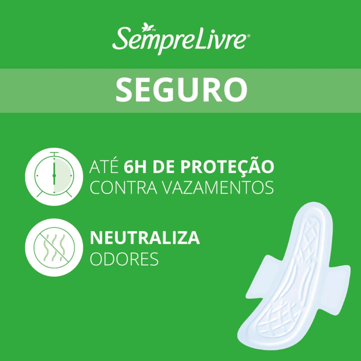 Absorvente Sempre Livre Adapt Cobertura Suave Com Abas com 16 unidades ...