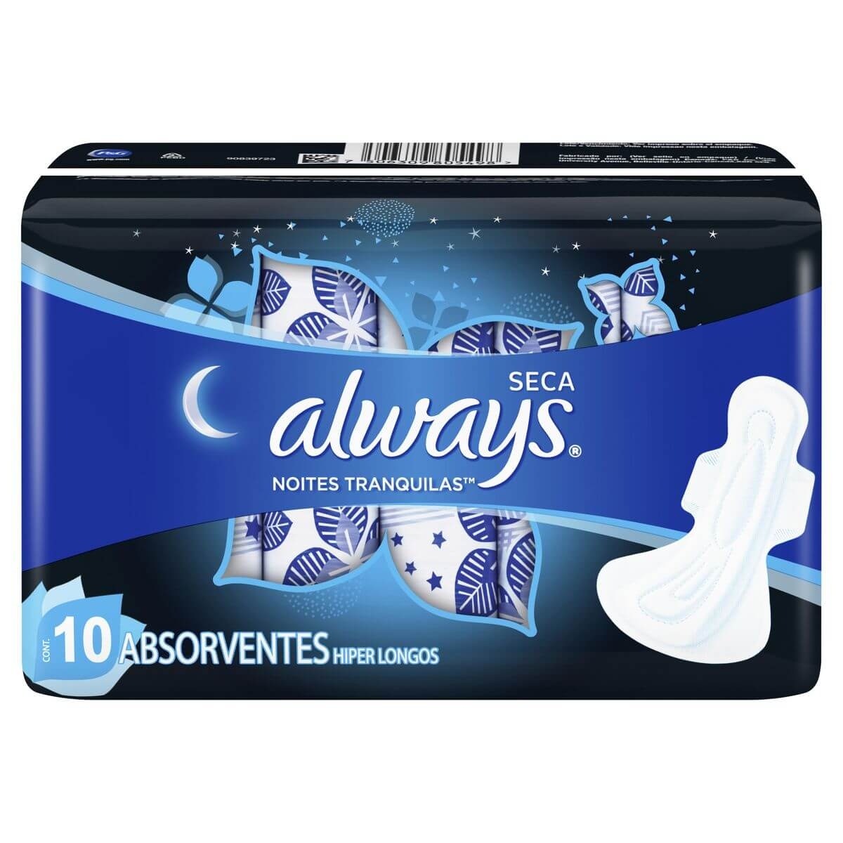 Absorvente Always Noites Tranquilas Cobertura Seca Com Abas com 10 ...