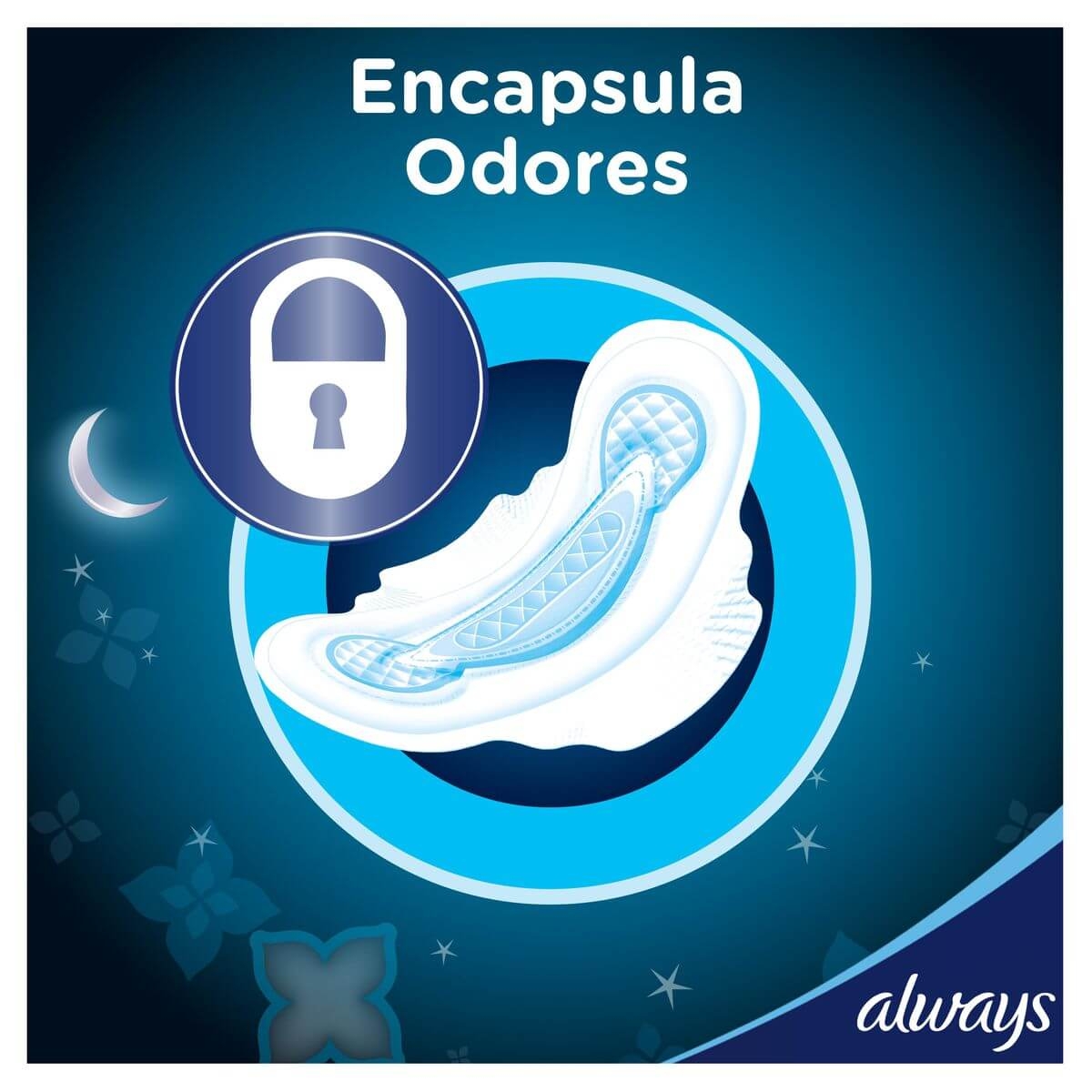 Absorvente Always Noites Tranquilas Cobertura Seca Com Abas com 10 ...