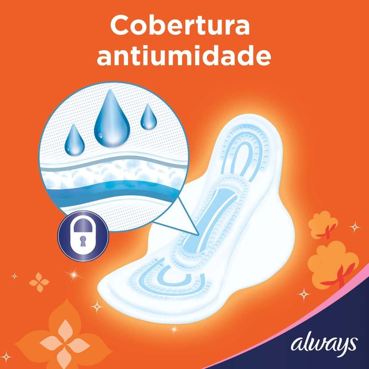 Absorvente Always Super Cobertura Seca com Abas 32 unidades | Droga Raia