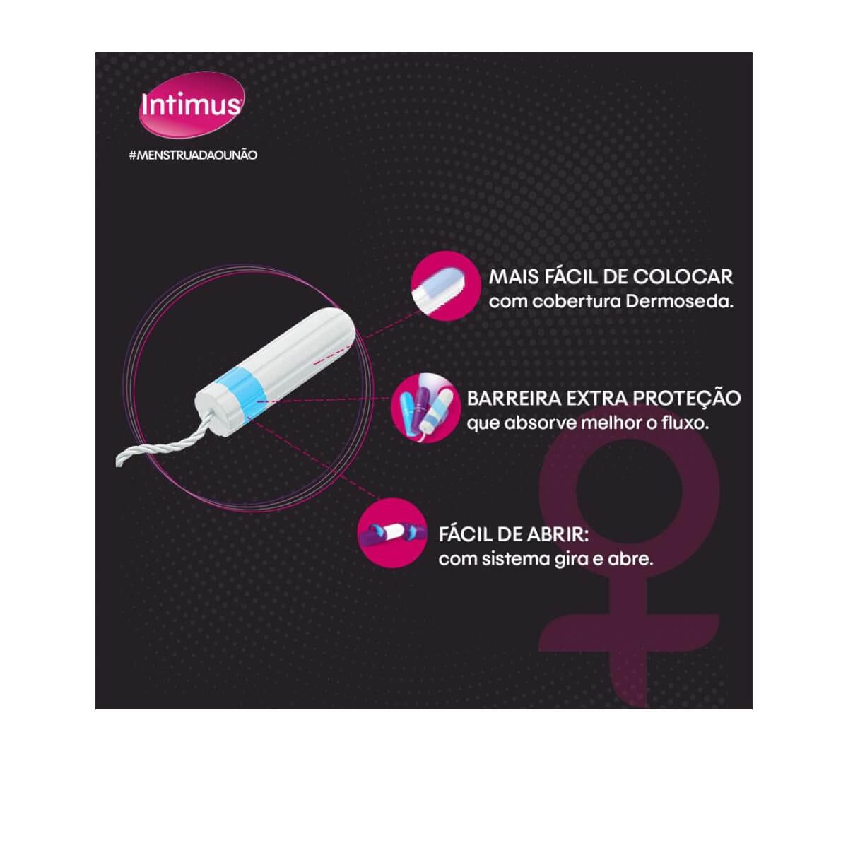 Absorvente Interno Intimus Mini com 8 unidades | Droga Raia