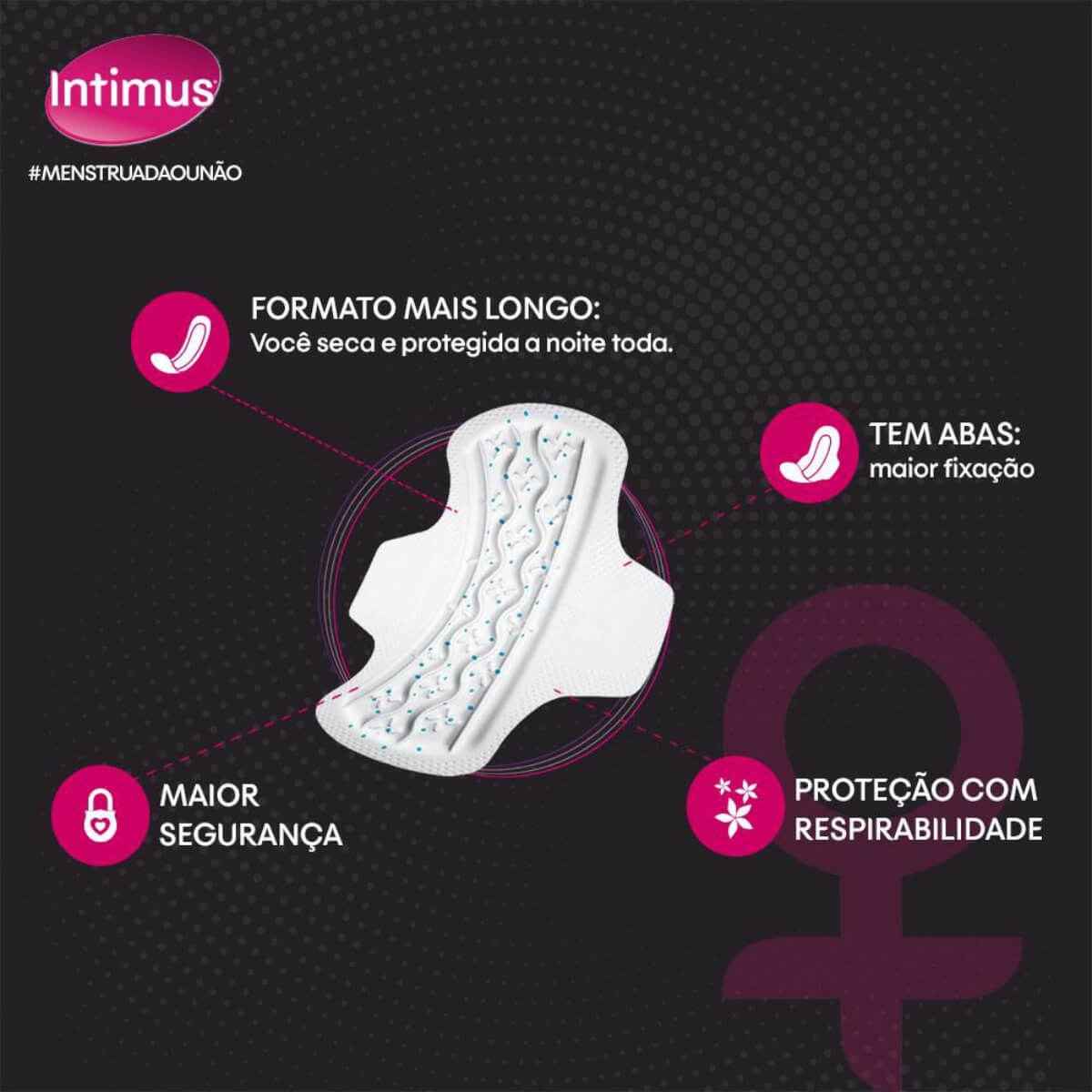 Absorvente Externo Intimus Tripla Proteção Cobertura Suave com Abas com ...
