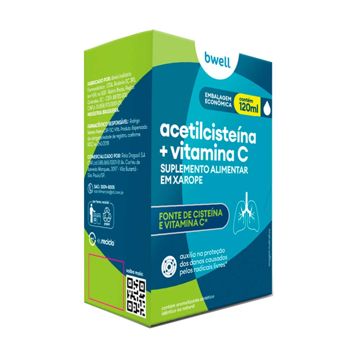 Acetilcisteína + Vitamina C BWell xarope: onde comprar online | Droga Raia