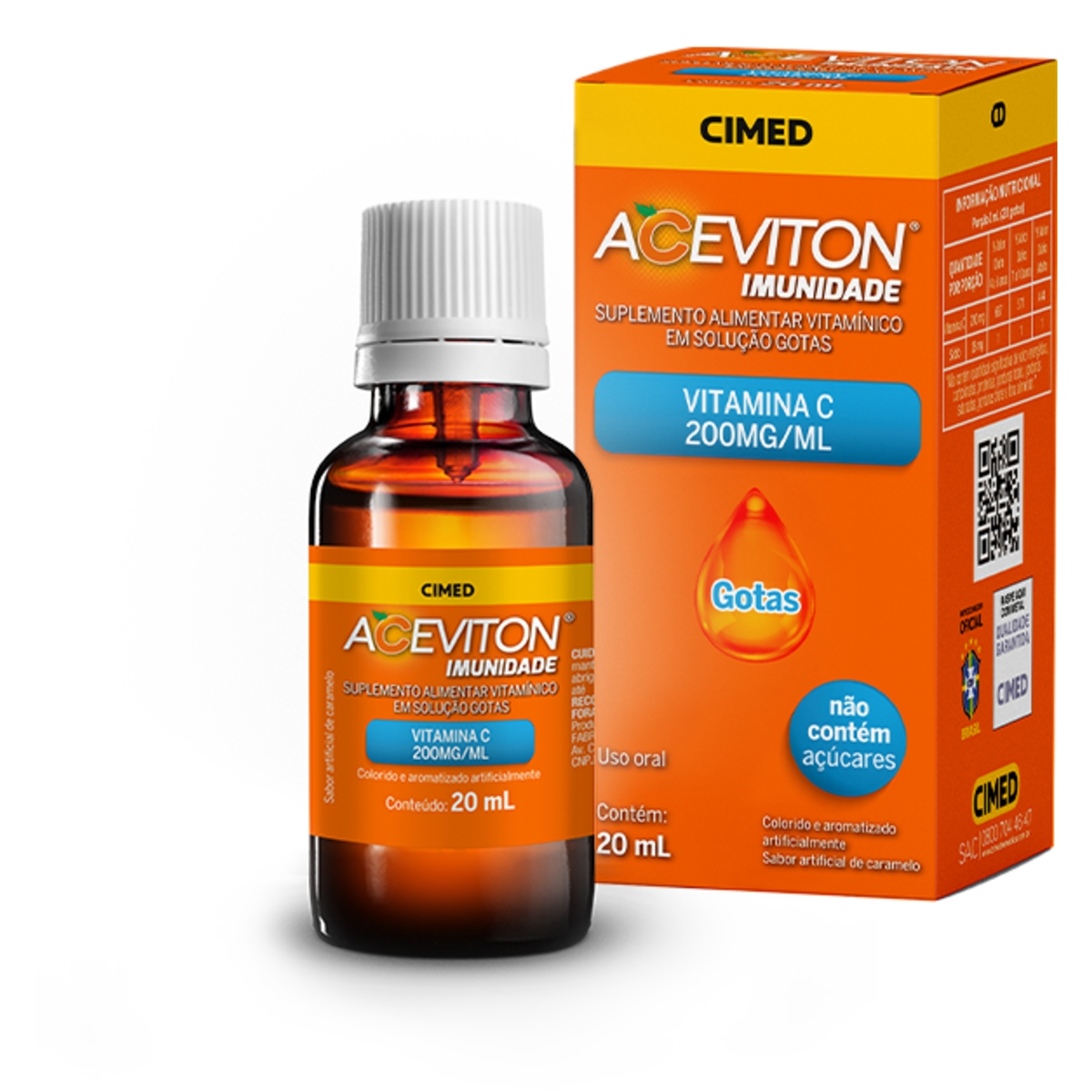 Aceviton 200mg/ml Sabor Caramelo Gotas 20ml com menor preço | Droga Raia