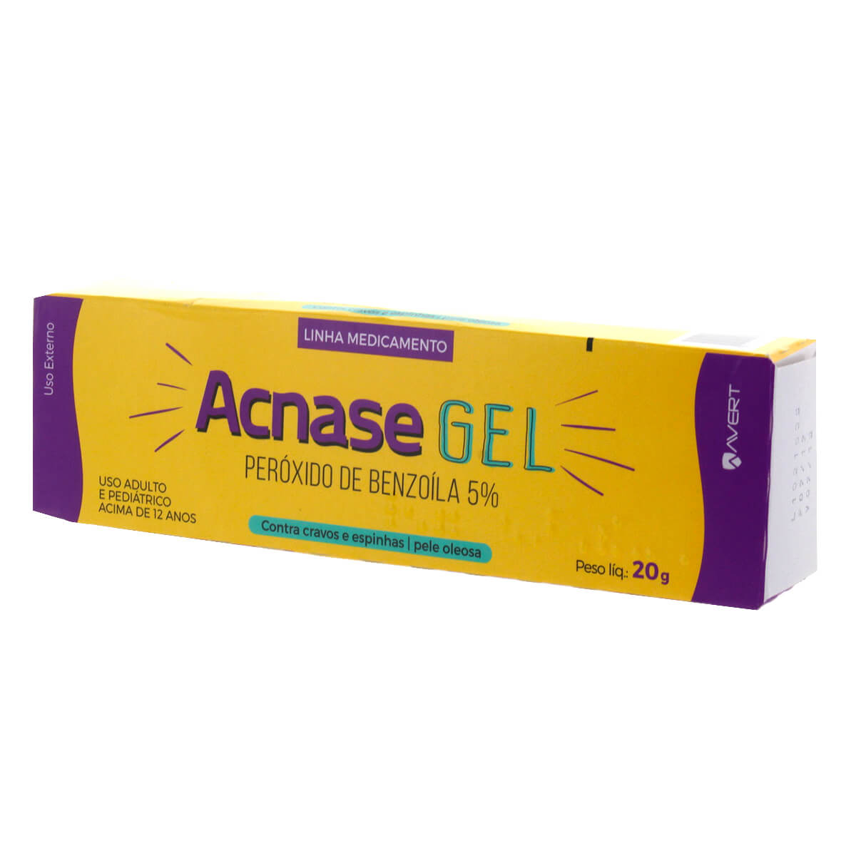 Acnase Gel Antiacne Peróxido de Benzoíla 5% com 20g | Droga Raia