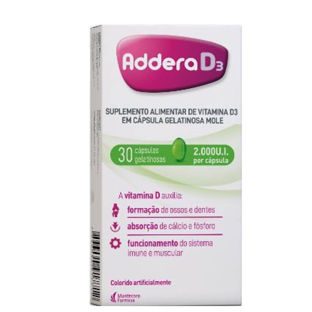 Addera D3 2000UI Hypermarcas 30 Cápsulas | Droga Raia