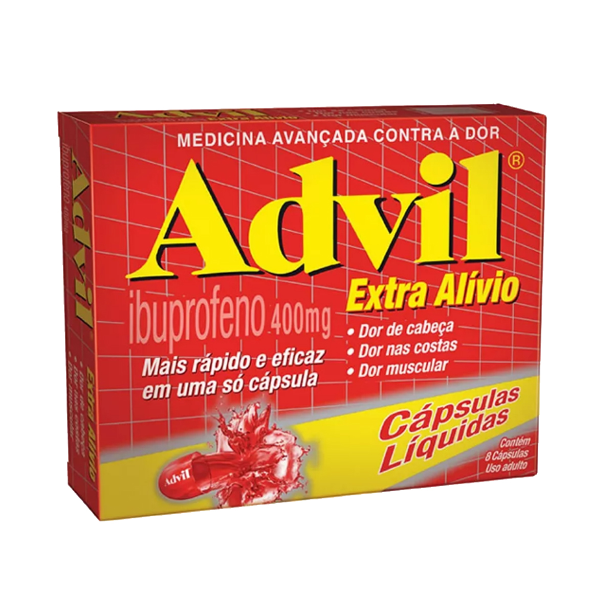 Advil Extra Alívio 400mg 20 Cápsulas Pfizer | Droga Raia