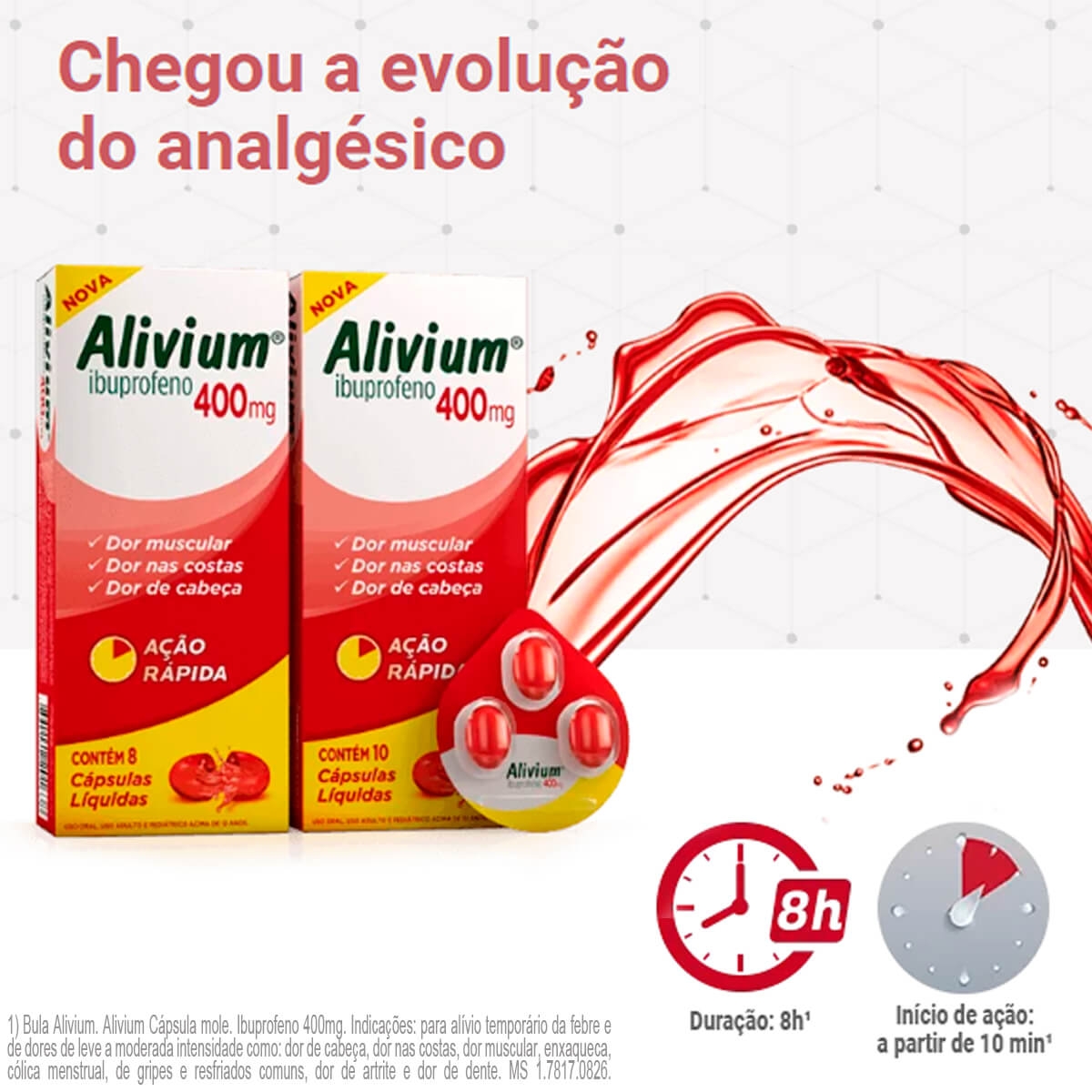 Alivium 400mg com 10 cápsulas | Droga Raia