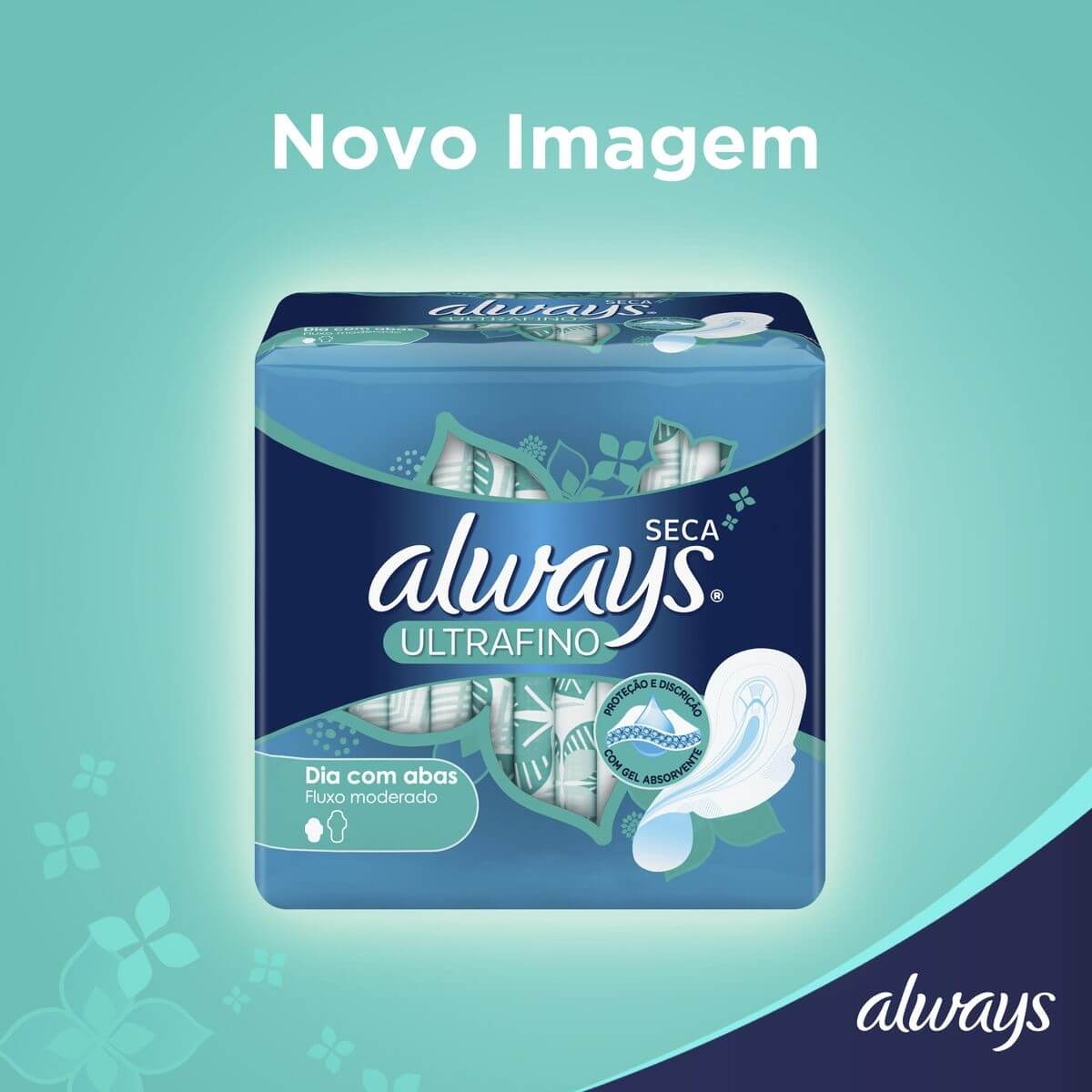 Always Absorvente Ultrafino Cobertura Seca Com Abas 8 Unidades | Droga Raia