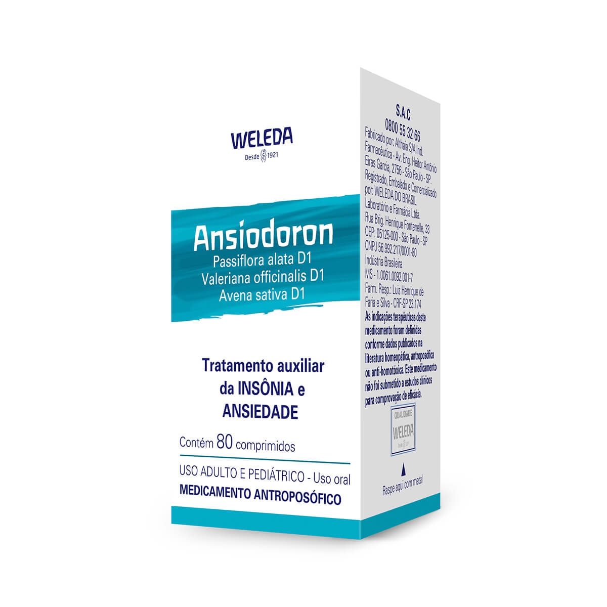 Ansiodoron com 80 comprimidos | Droga Raia