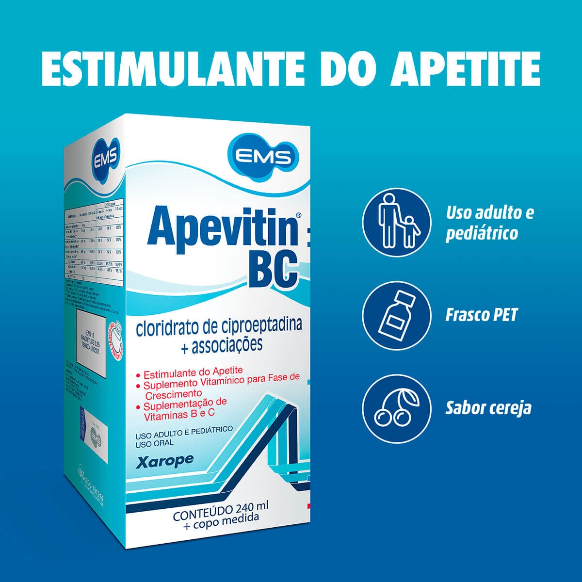 Apevitin BC Solução 240ml | Droga Raia