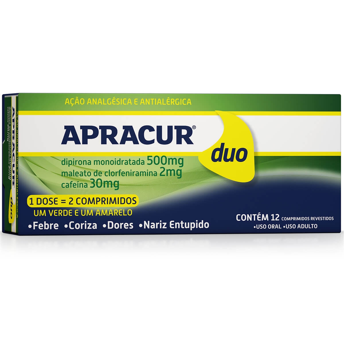 Apracur Duo com 12 Comprimidos | Droga Raia