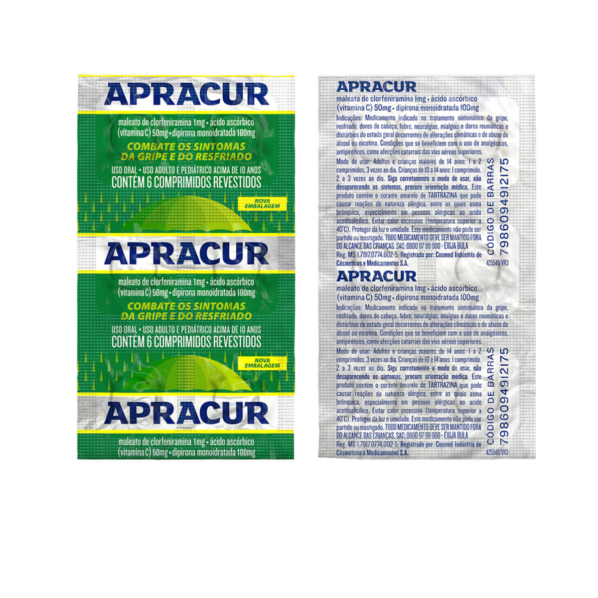 Apracur com 6 Comprimidos | Droga Raia