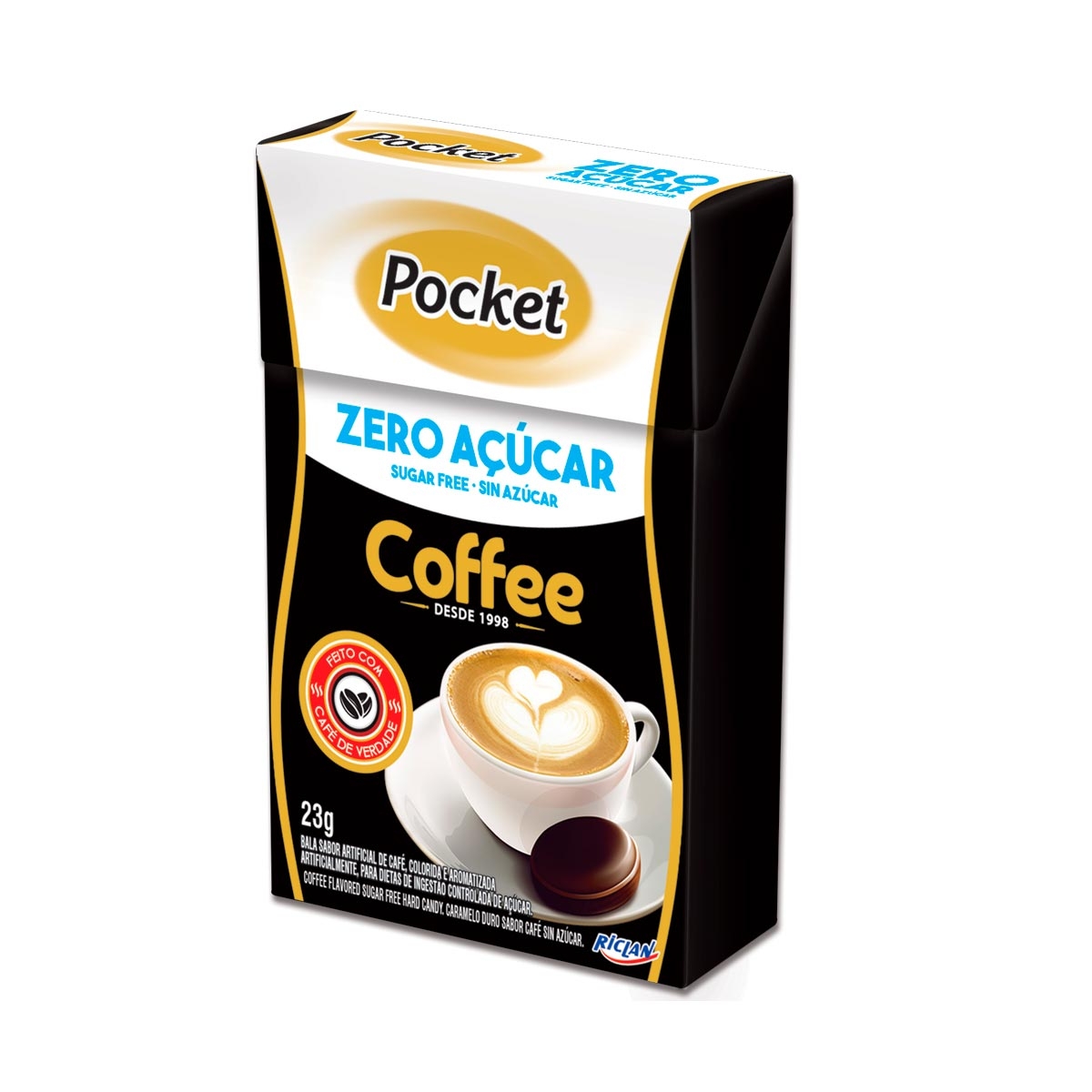 Bala Pocket Coffee Zero Açúcar com 23g com menor preço | Droga Raia