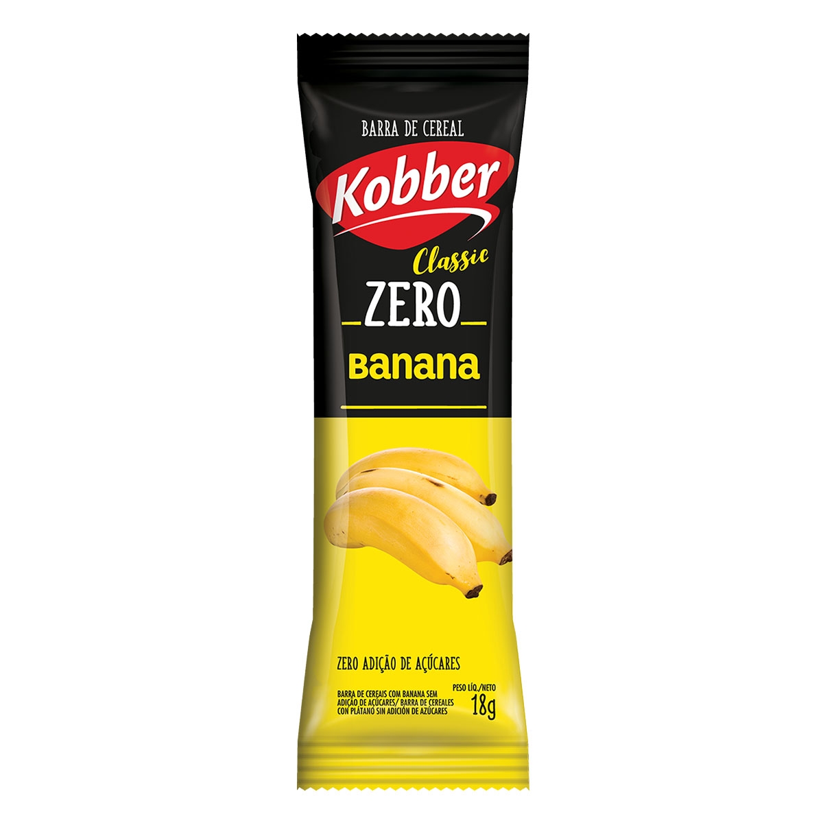 Barra de Cereal Kobber Classic Zero Sabor Banana 18g | Droga Raia
