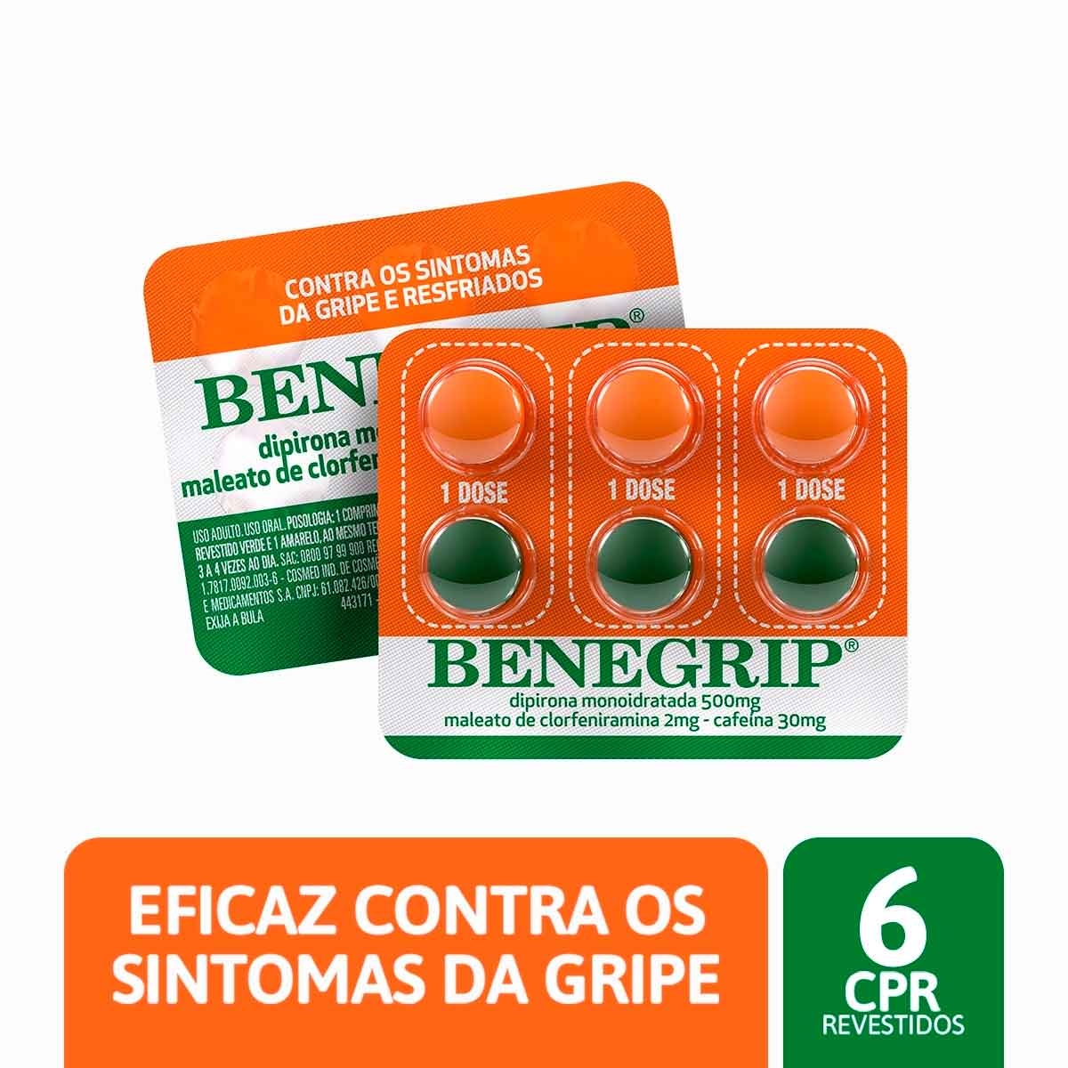 Benegrip com 6 Comprimidos | Droga Raia