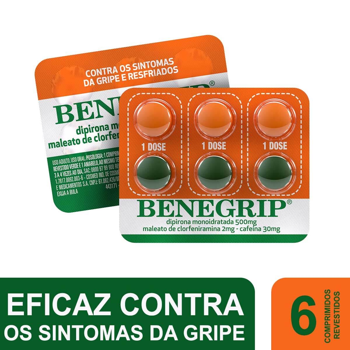 Benegrip com 6 Comprimidos | Droga Raia