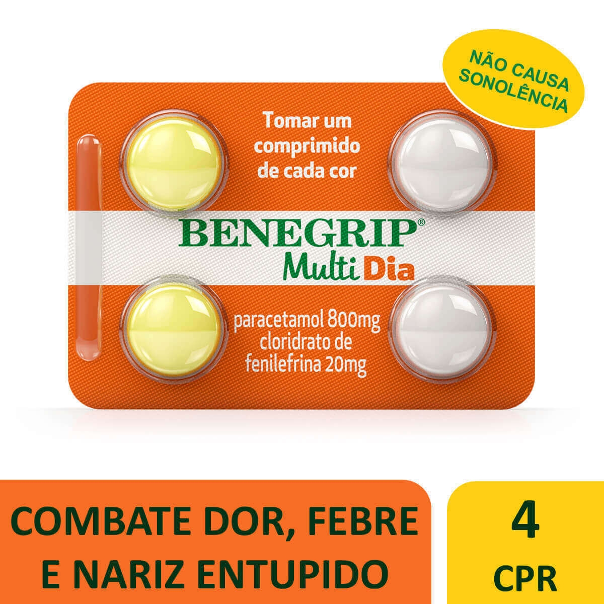 Benegrip Multi Dia 4 Comprimidos | Droga Raia