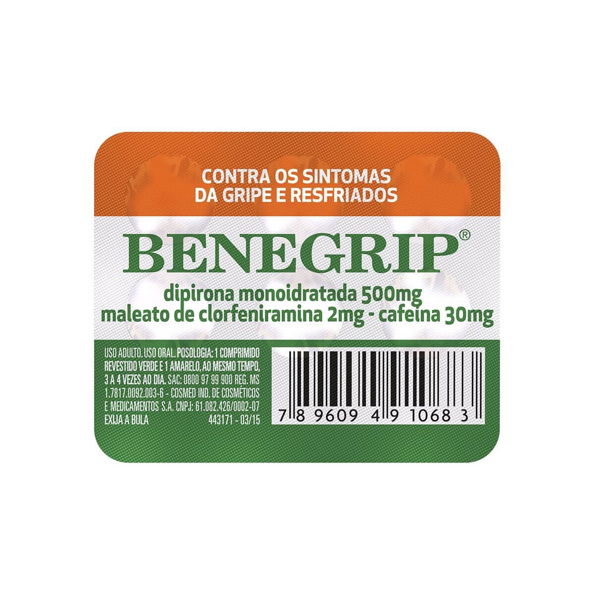 Benegrip com 6 Comprimidos | Droga Raia