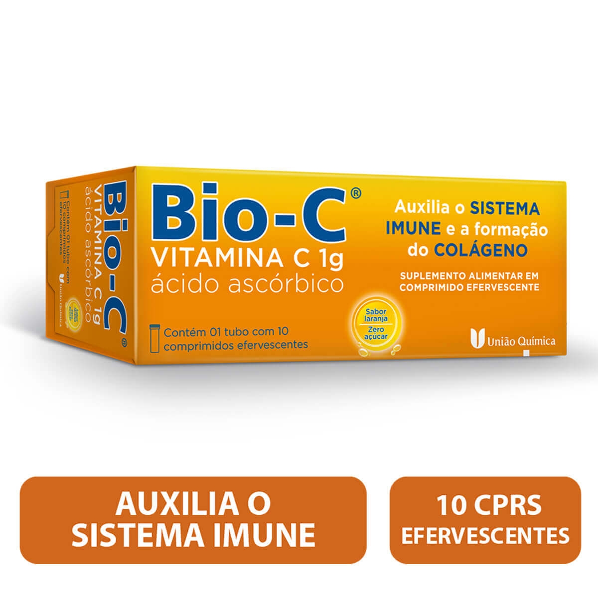 Vitamina C Bio-C 1g com 10 comprimidos efervescentes | Droga Raia