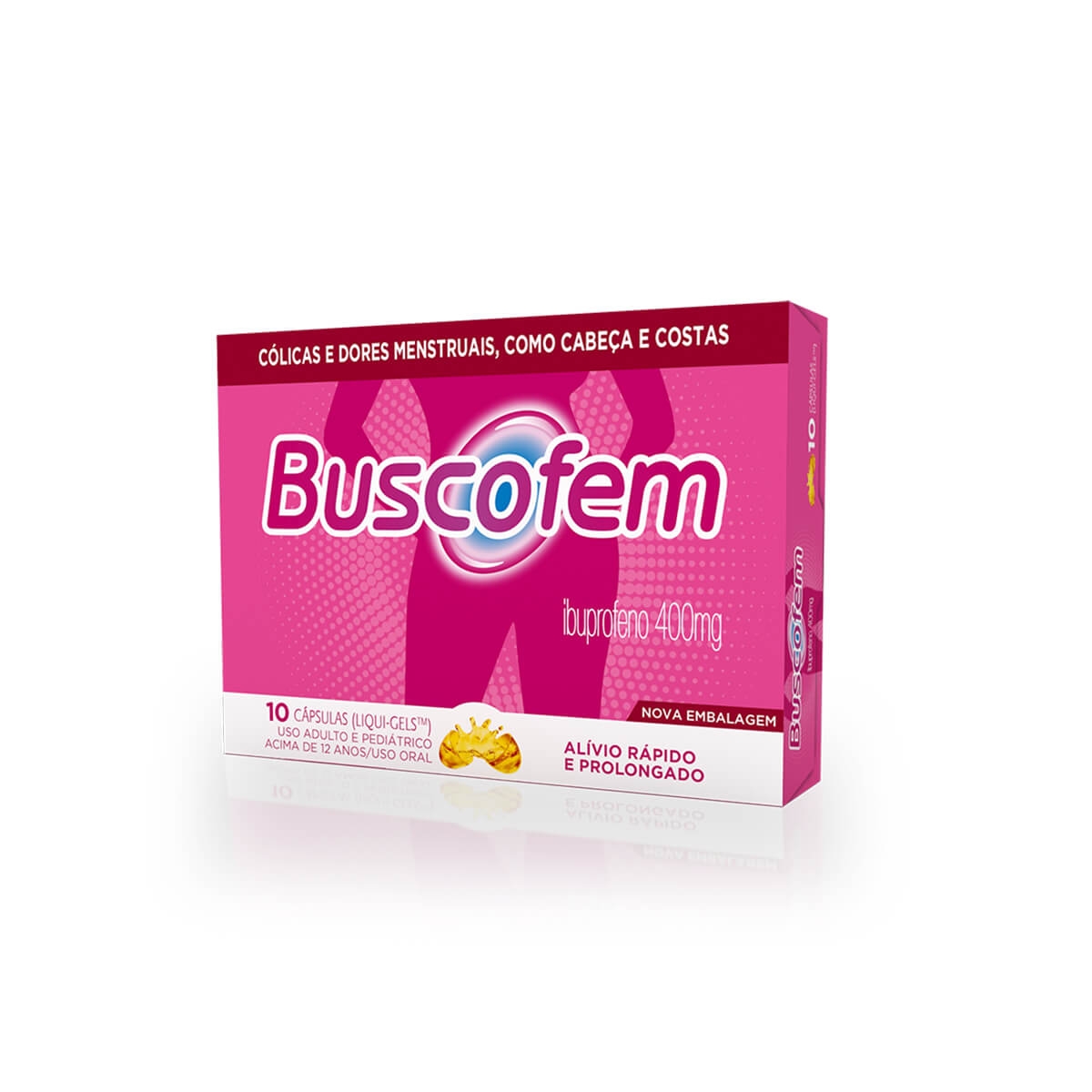 Buscofem 400mg com 10 Cápsulas | Droga Raia