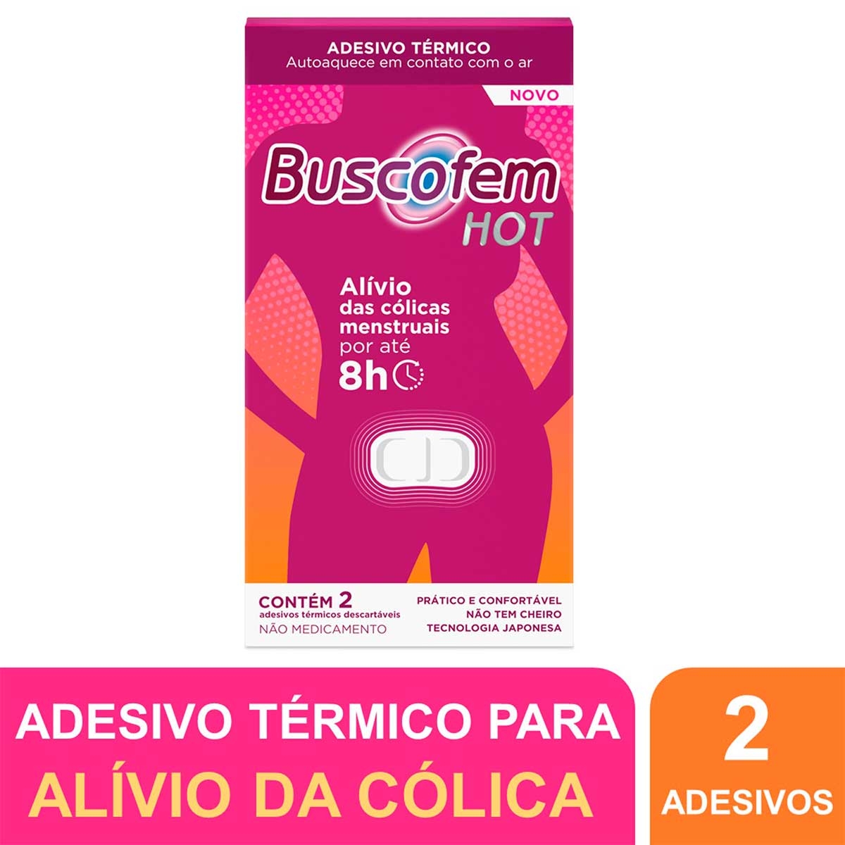 Buscofem Hot Adesivo Termico 2 sachês com menor preço | Droga Raia