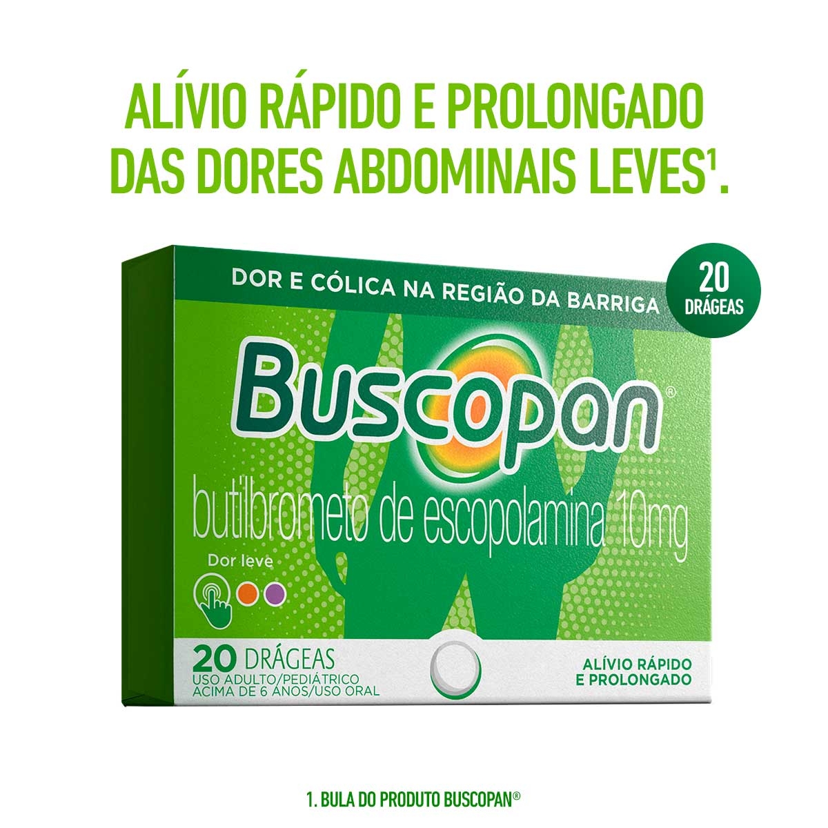 Buscopan 10mg com 20 drágeas | Droga Raia