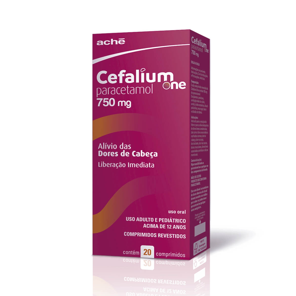 Cefalium One 750mg com 20 Comprimidos | Droga Raia