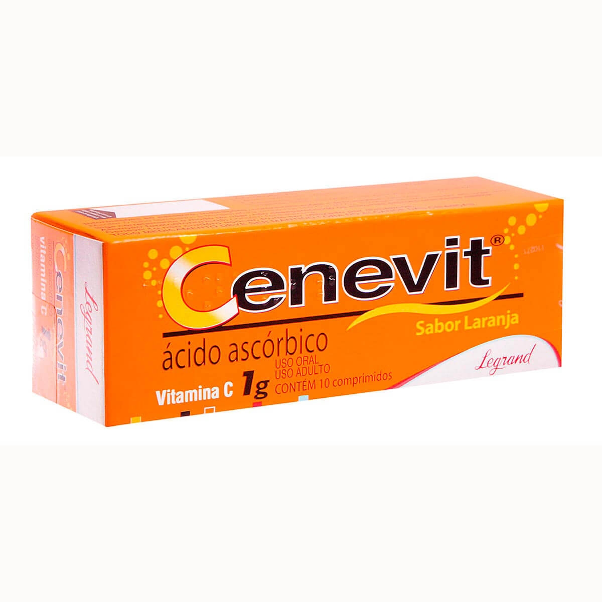 Vitamina C Cenevit 1g Laranja com 10 comprimidos | Droga Raia