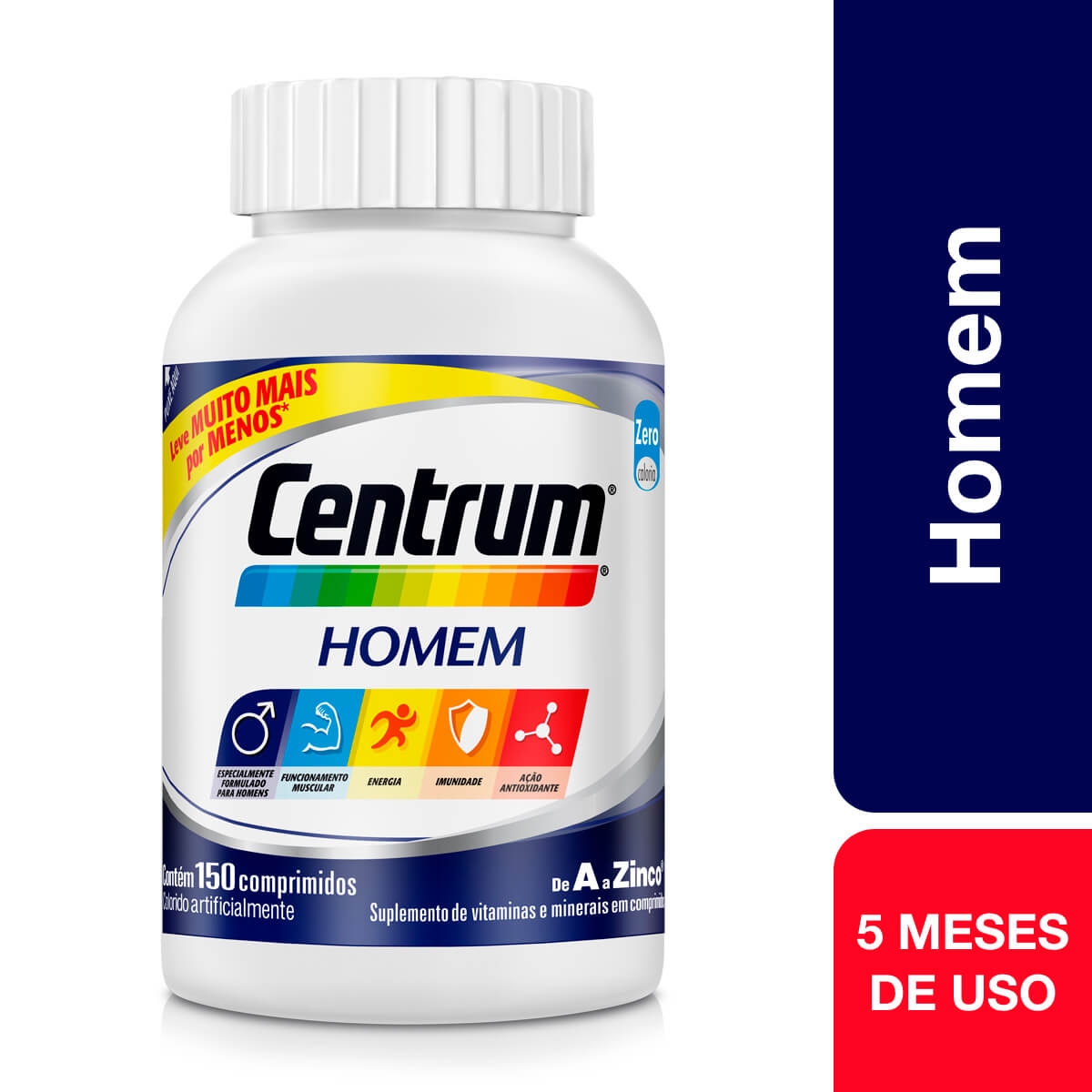 Suplemento Vitamínico-Mineral Centrum Homem com 150 comprimidos | Droga ...