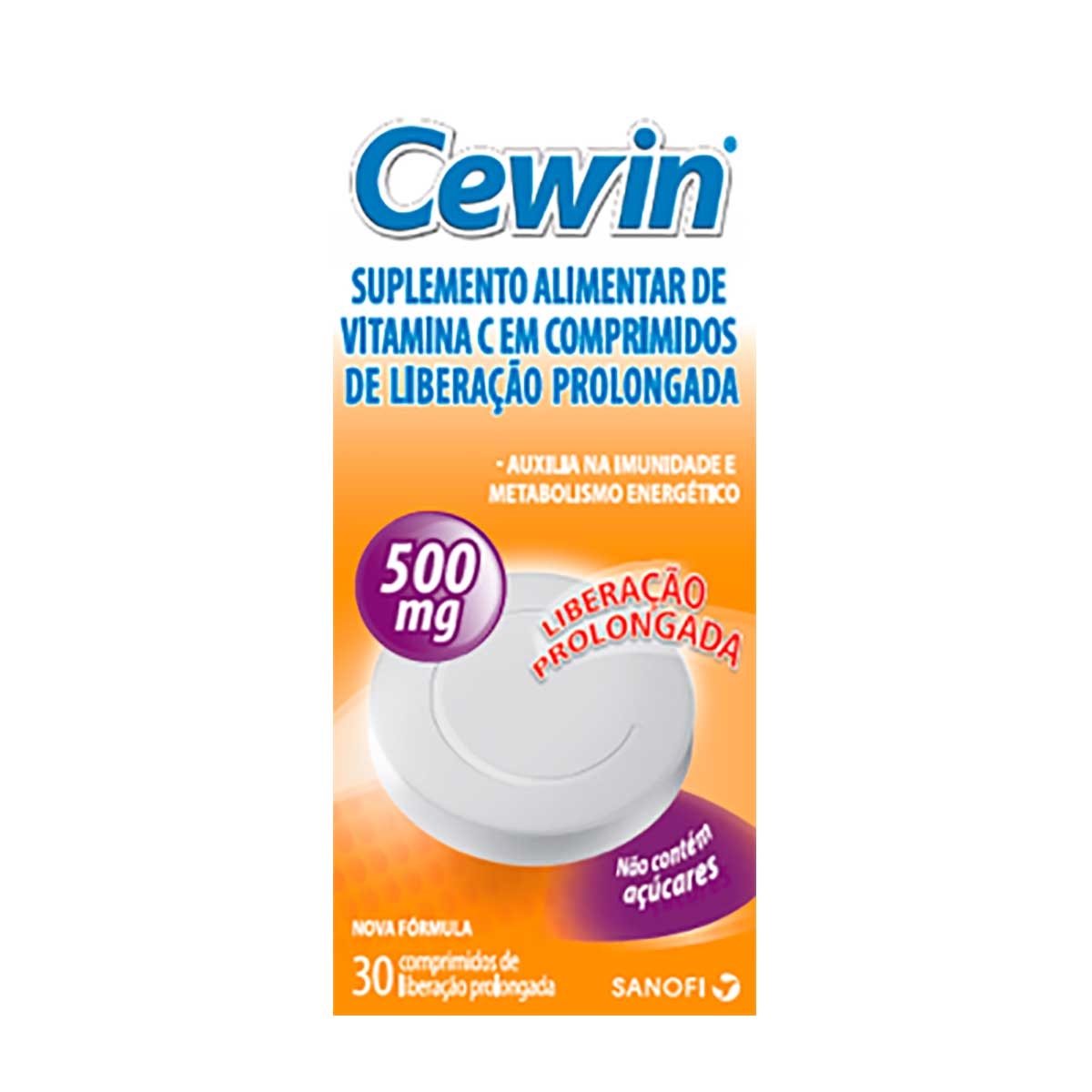 Vitamina C Cewin 500mg com 30 comprimidos | Droga Raia