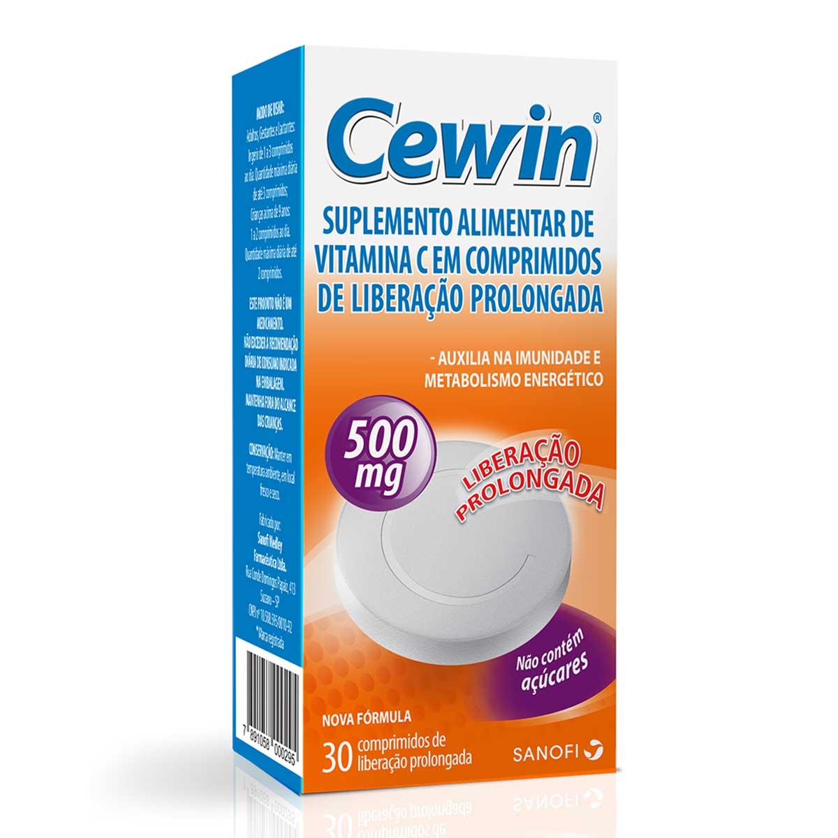 Vitamina C Cewin 500mg com 30 comprimidos | Droga Raia
