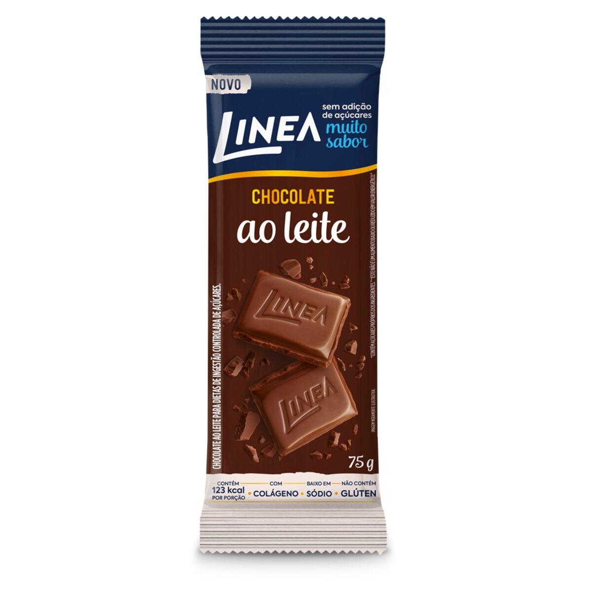 Chocolate ao Leite Linea Zero Açúcar 75g pelo menor preço online ...