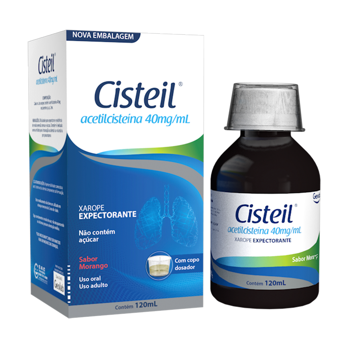 Cisteil 40mg/ml Xarope Expectorante Adulto 120ml com menor preço ...