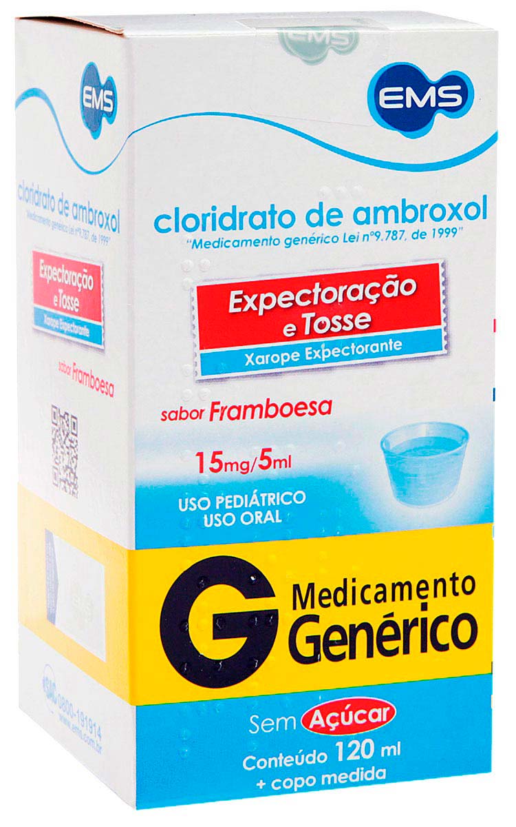 Cloridrato de Ambroxol 15mg/5ml Xarope Pediátrico EMS | Droga Raia