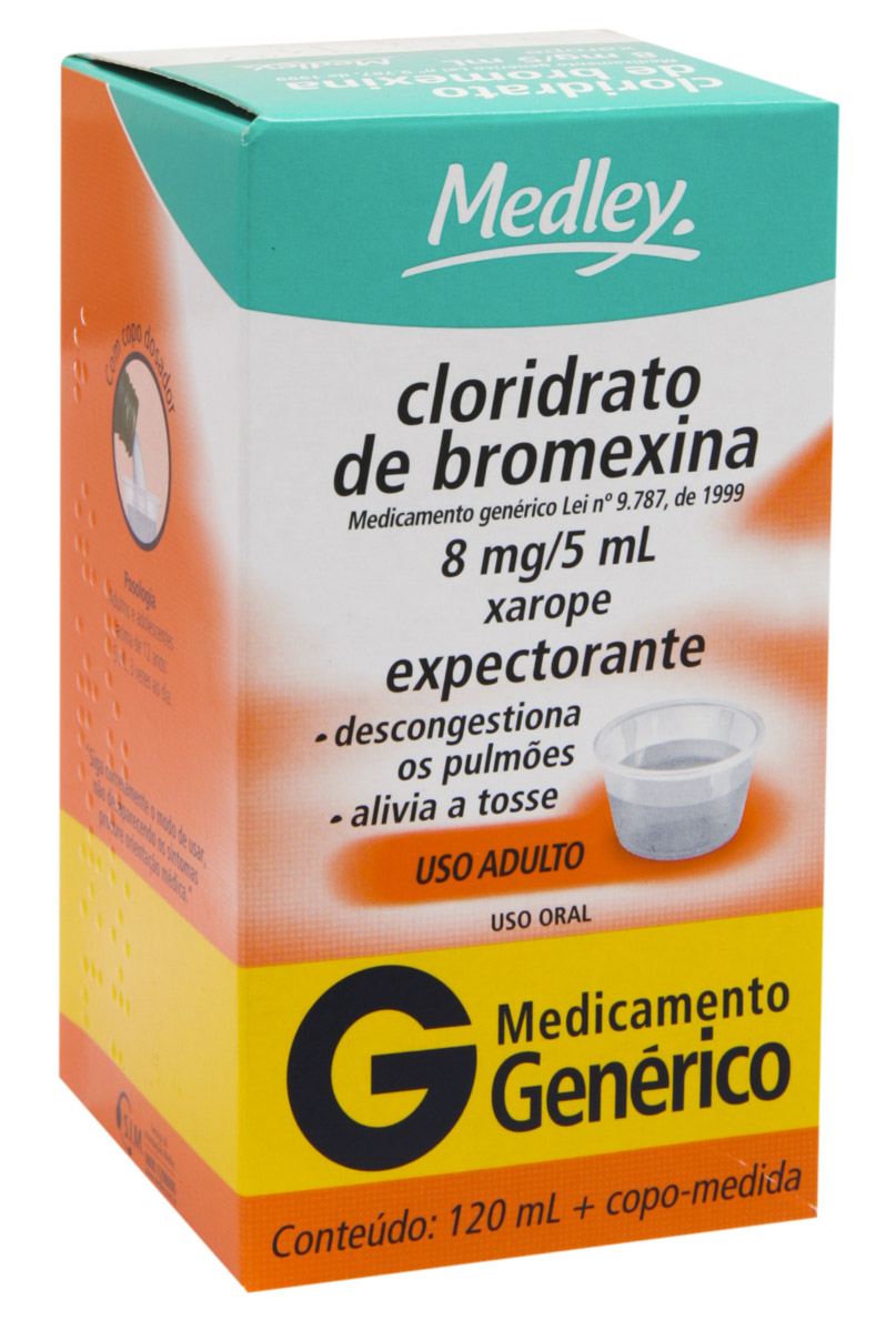 Cloridrato de Bromexina 8mg/5ml Medley Xarope com 120ml | Droga Raia